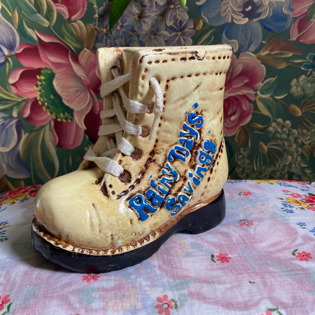 Bank Adorable 70s Ceramic Boot Bank - Etsy