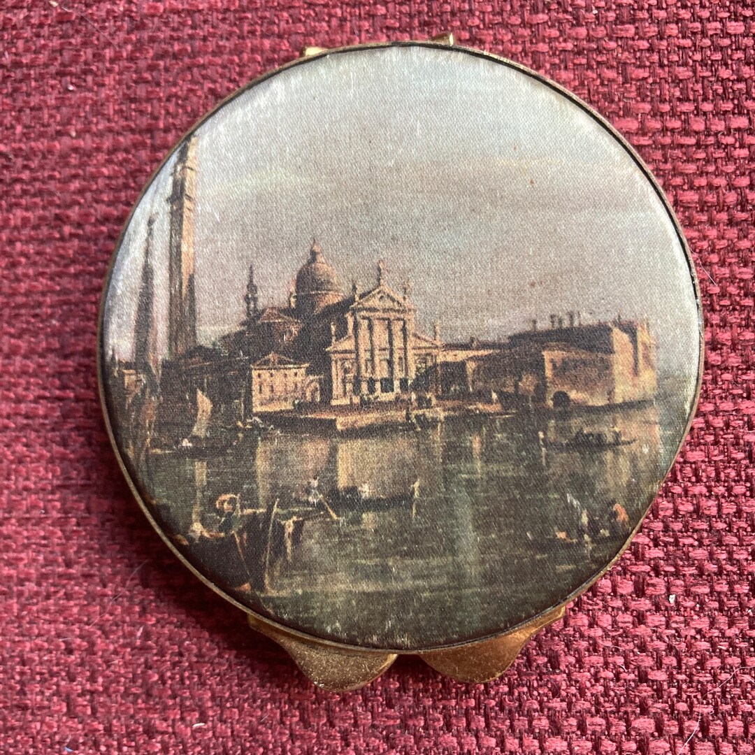 Vintage Italian Powder Puff Compact - Etsy