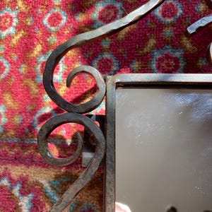 Wrought Iron Rustic Wall Mirror Spanish Revival Black Heavy Metal ...