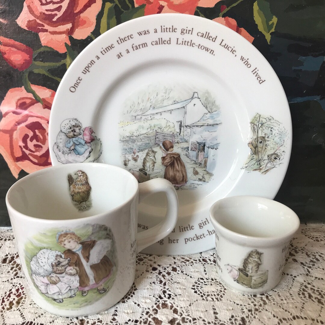 Wedgwood Mrs Tiggy Winkle Child's Plate and Cup Set - Etsy