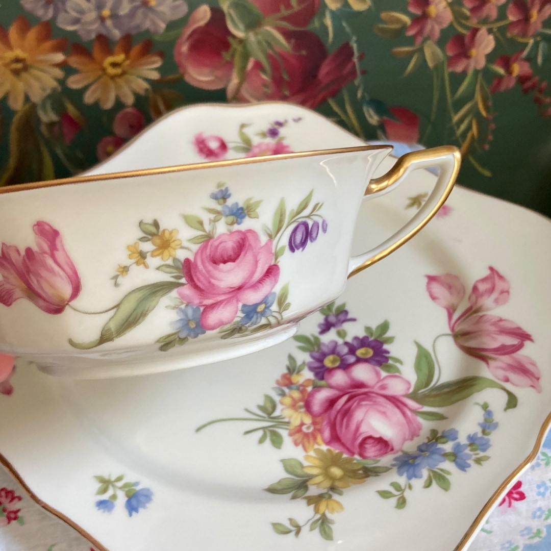 Continental Ivory Bavaria China Cottage Style Florals - Etsy