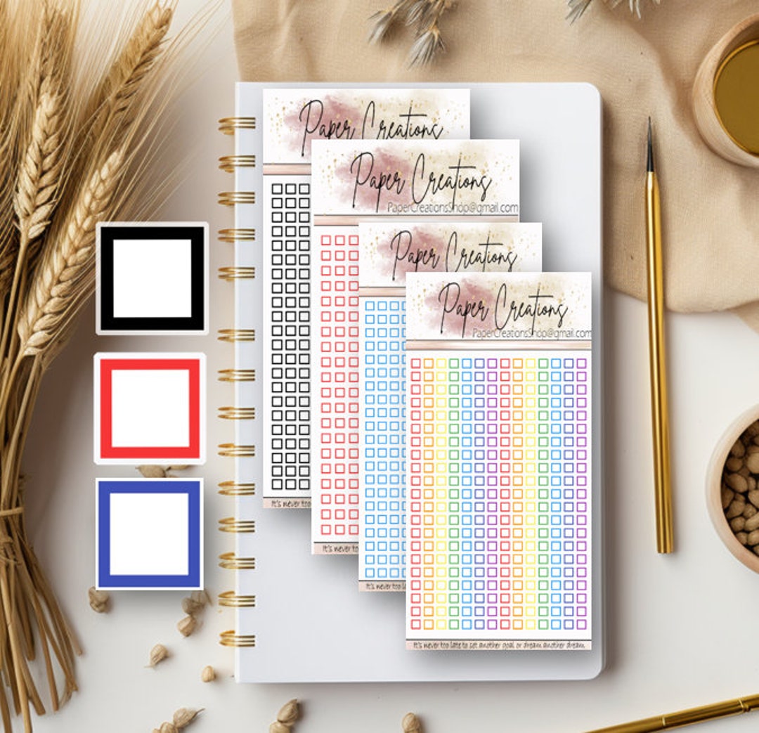 Checkbox Stickers Individual Checkbox Planner Stickers - Etsy