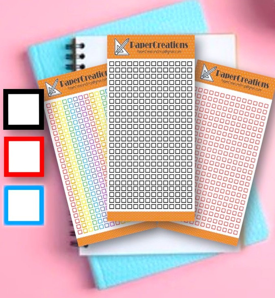 Checkbox Stickers Individual Checkbox Planner Stickers - Etsy
