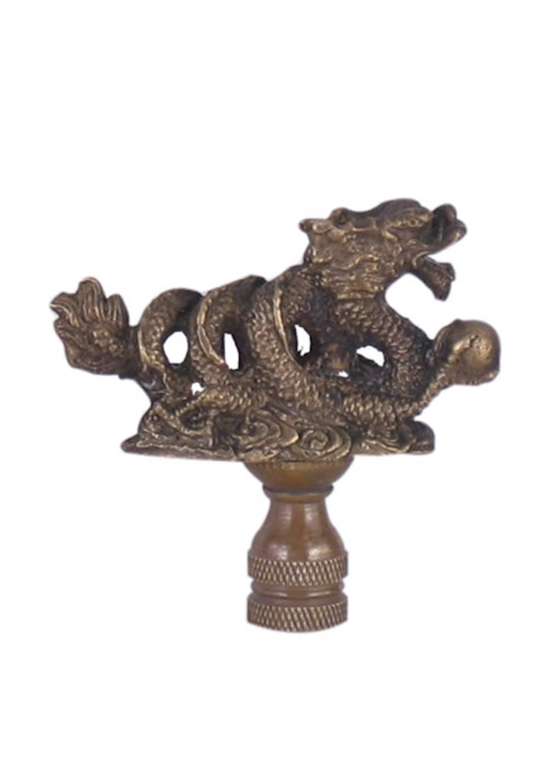 Brass Dragon Table Lamp Finial 2.5" - Etsy