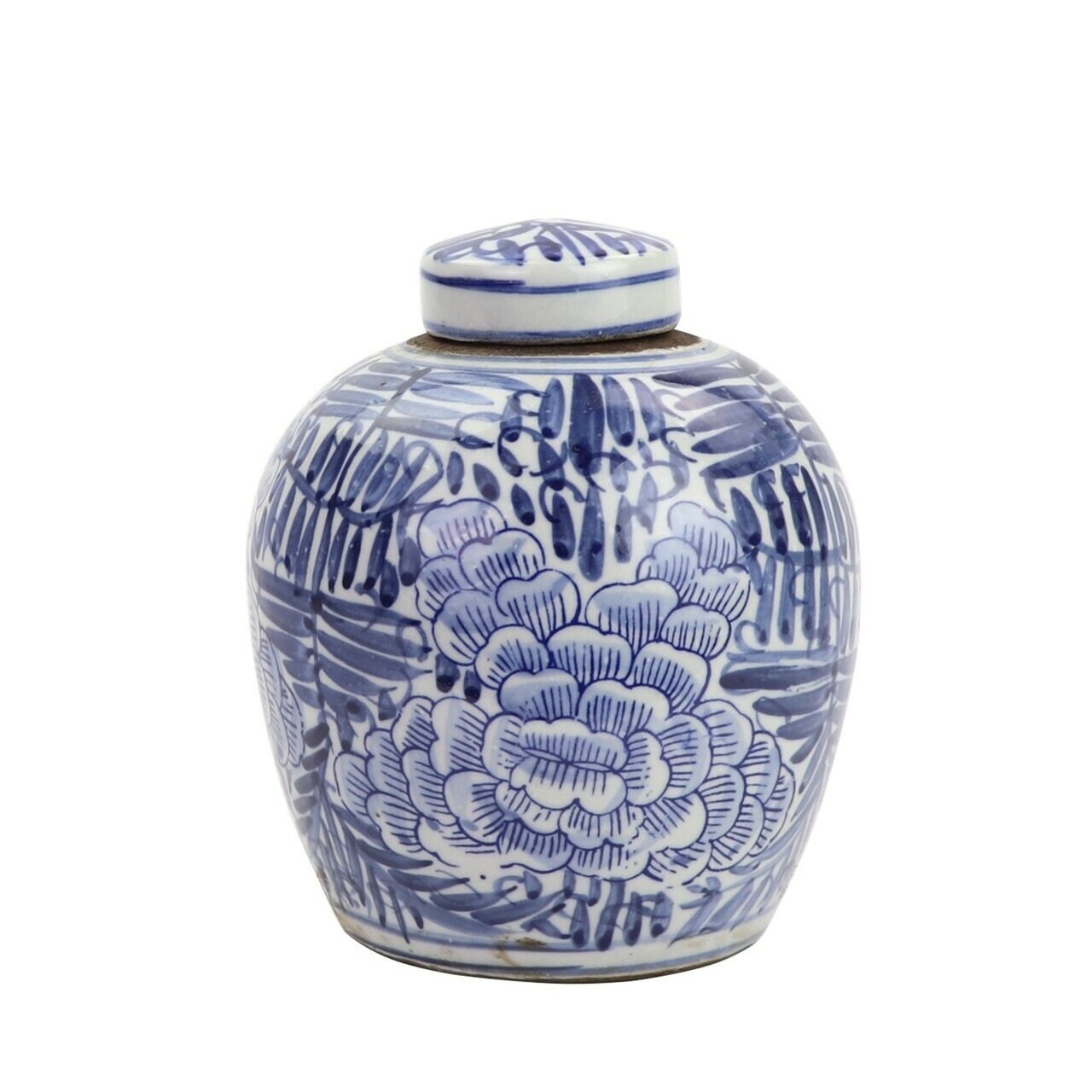 Beautiful Blue and White Floral Feather Porcelain Ginger Jar 6" - Etsy