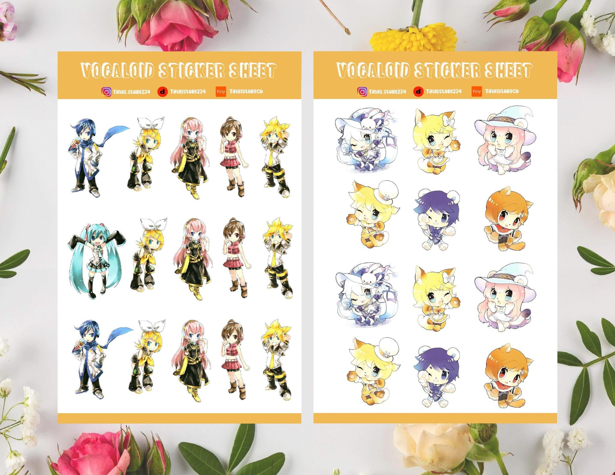 Scrapbooking Embellishments Vocaloid Miku Check Holo Sticker Sheet ...