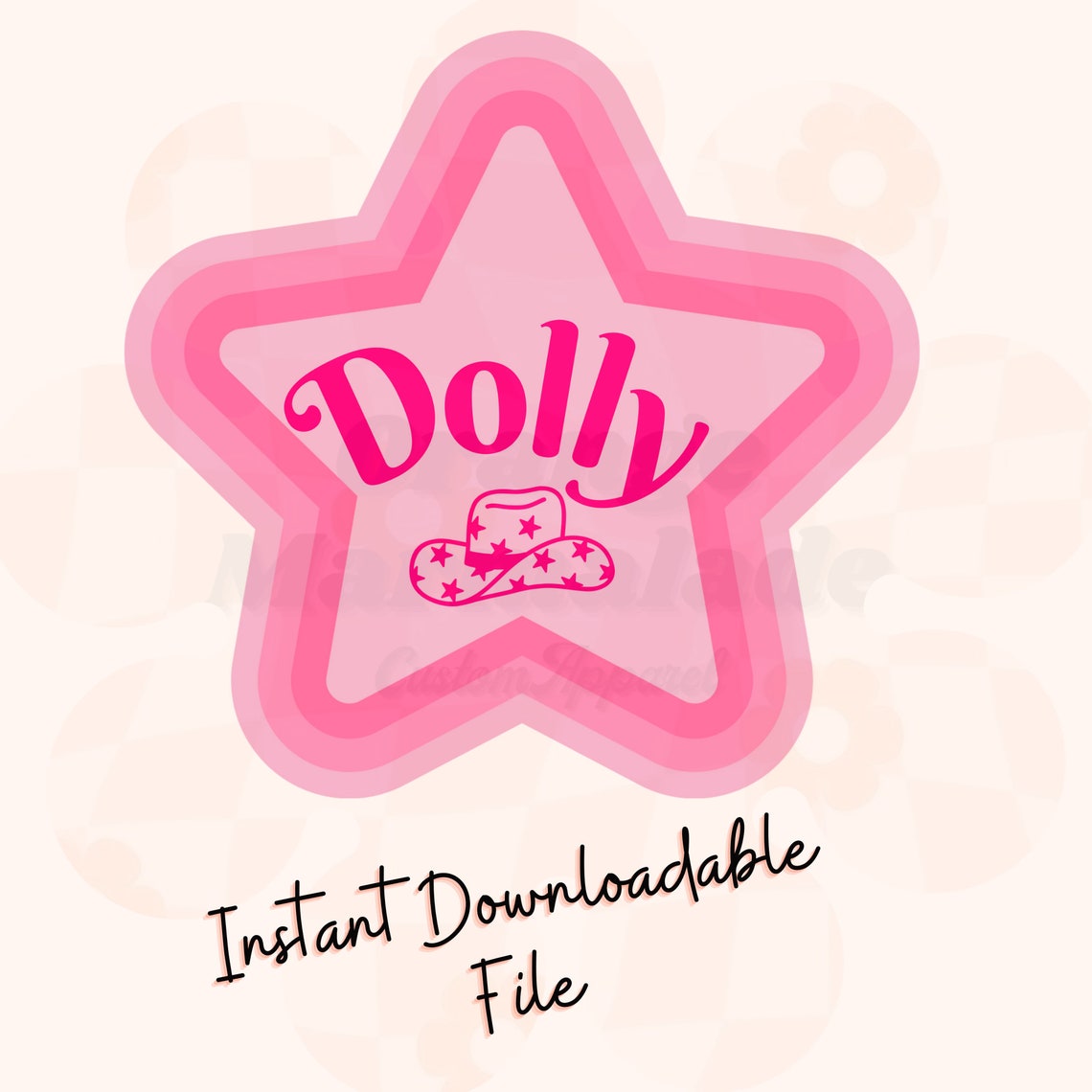 Star Dolly Hat PNG File for Sublimation, Cow Dolly Hat Png, Western Png ...