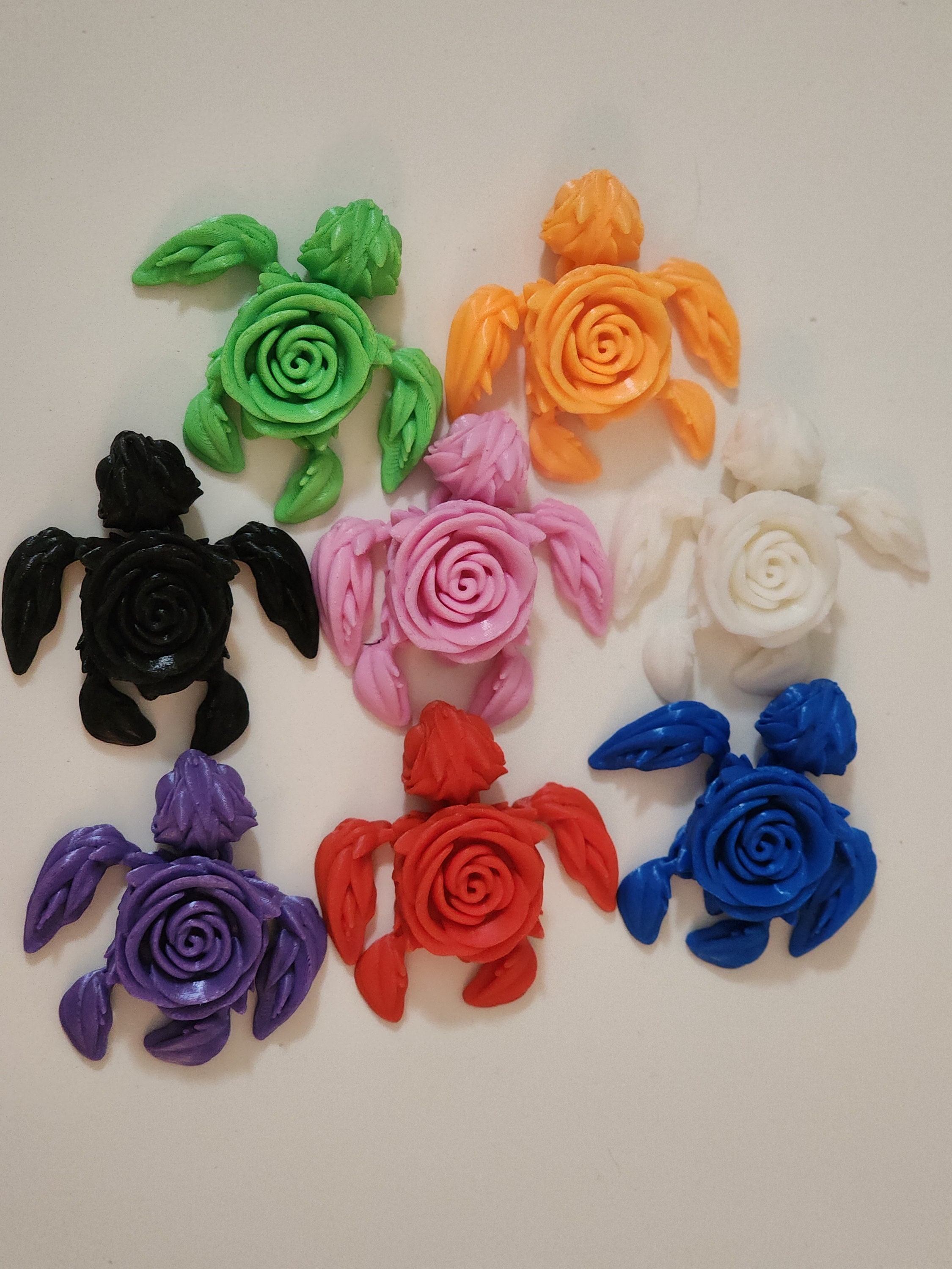 3d Printed Rose Turtles - Etsy