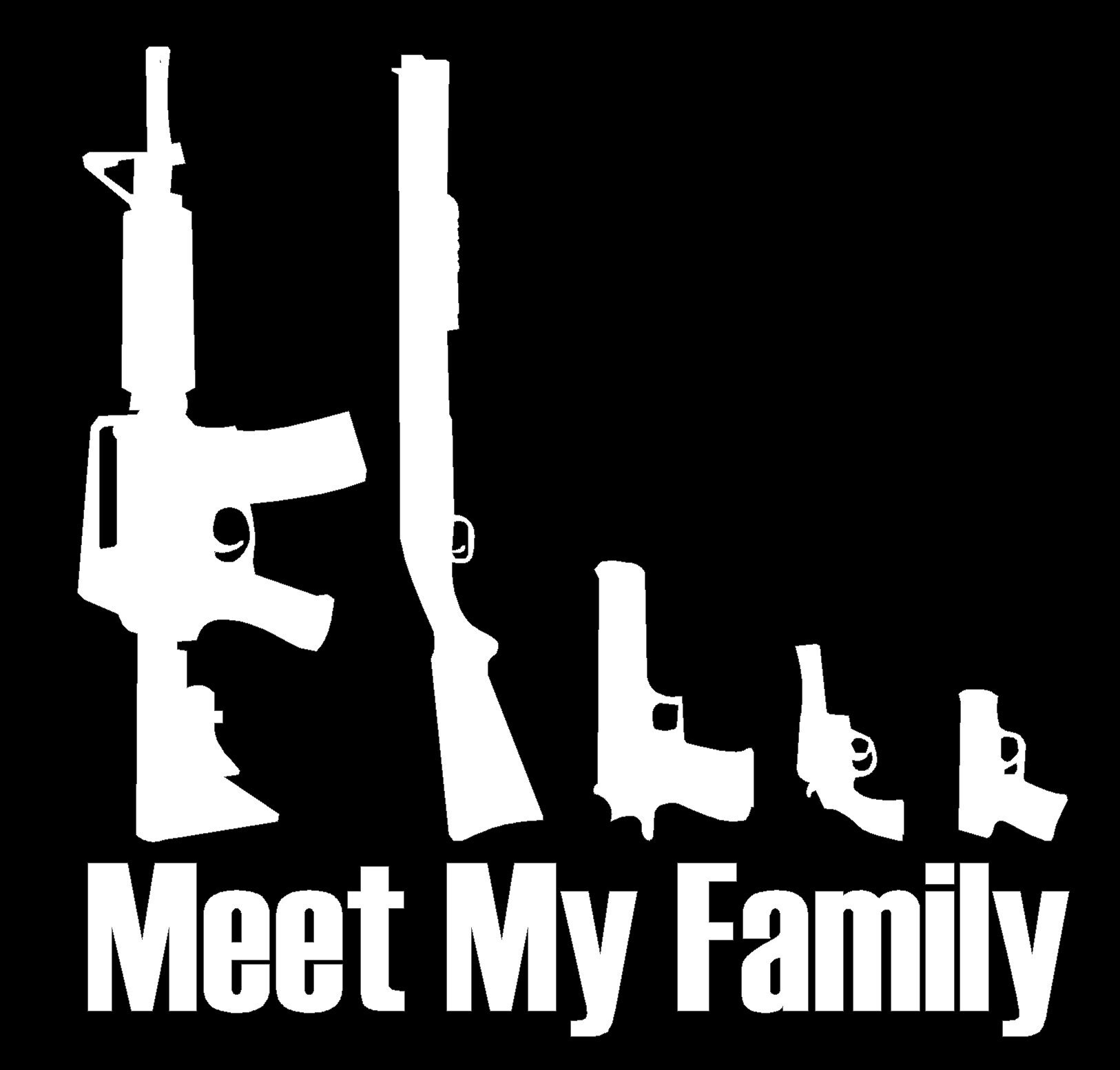 Meet My Family Gun Vinyl Decal - Etsy