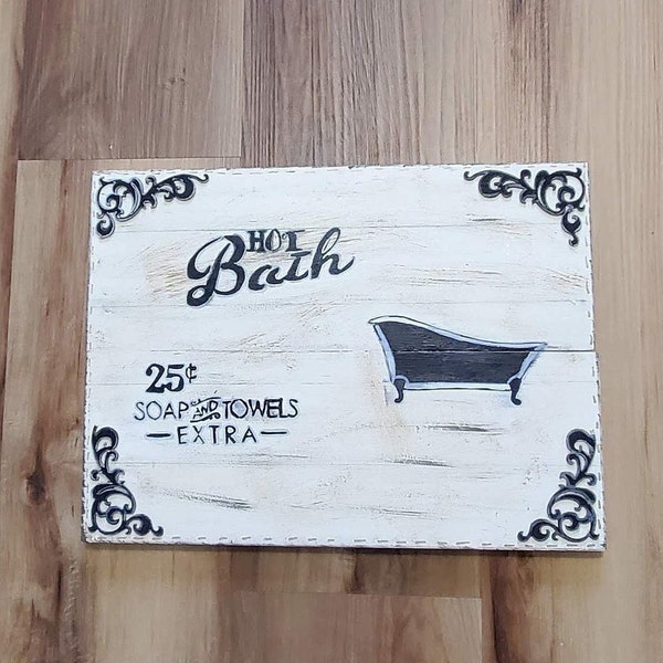 Hot Baths Sign - Etsy