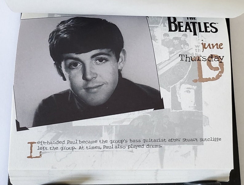 Beatles Official Year-in-box 1997 Daily Desk Calendar Collectible - Etsy
