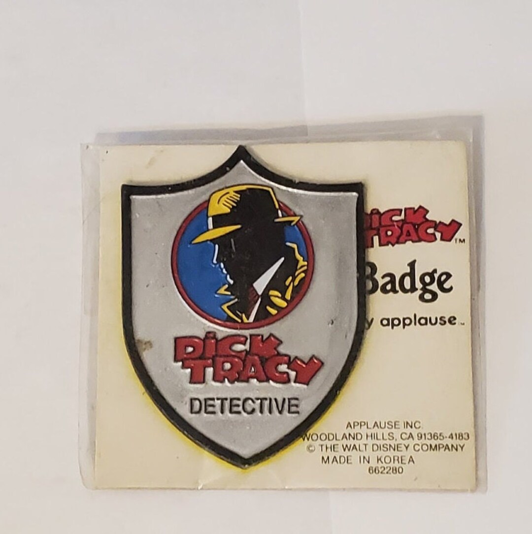 Vintage Applause Dick Tracy Detective Pin Badge by the Walt Disney ...