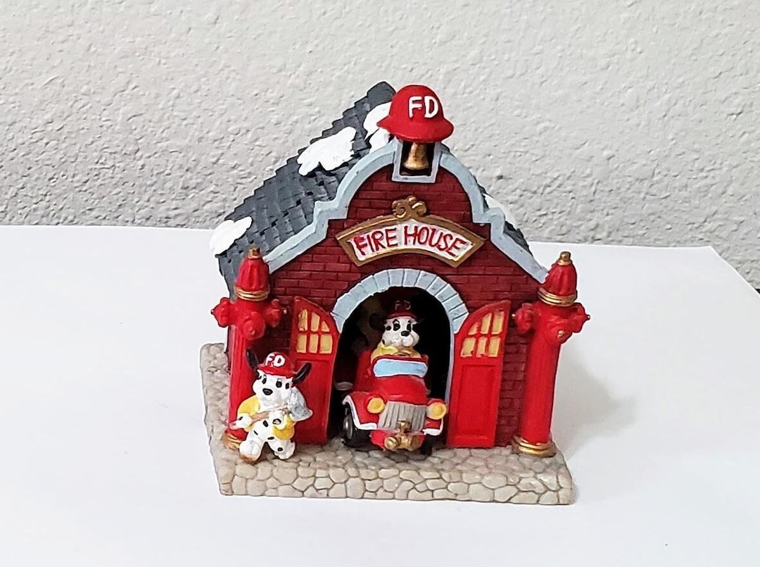 5 Dalmation Dogs Manning the Fire House Figurine Roman Inc. - Etsy