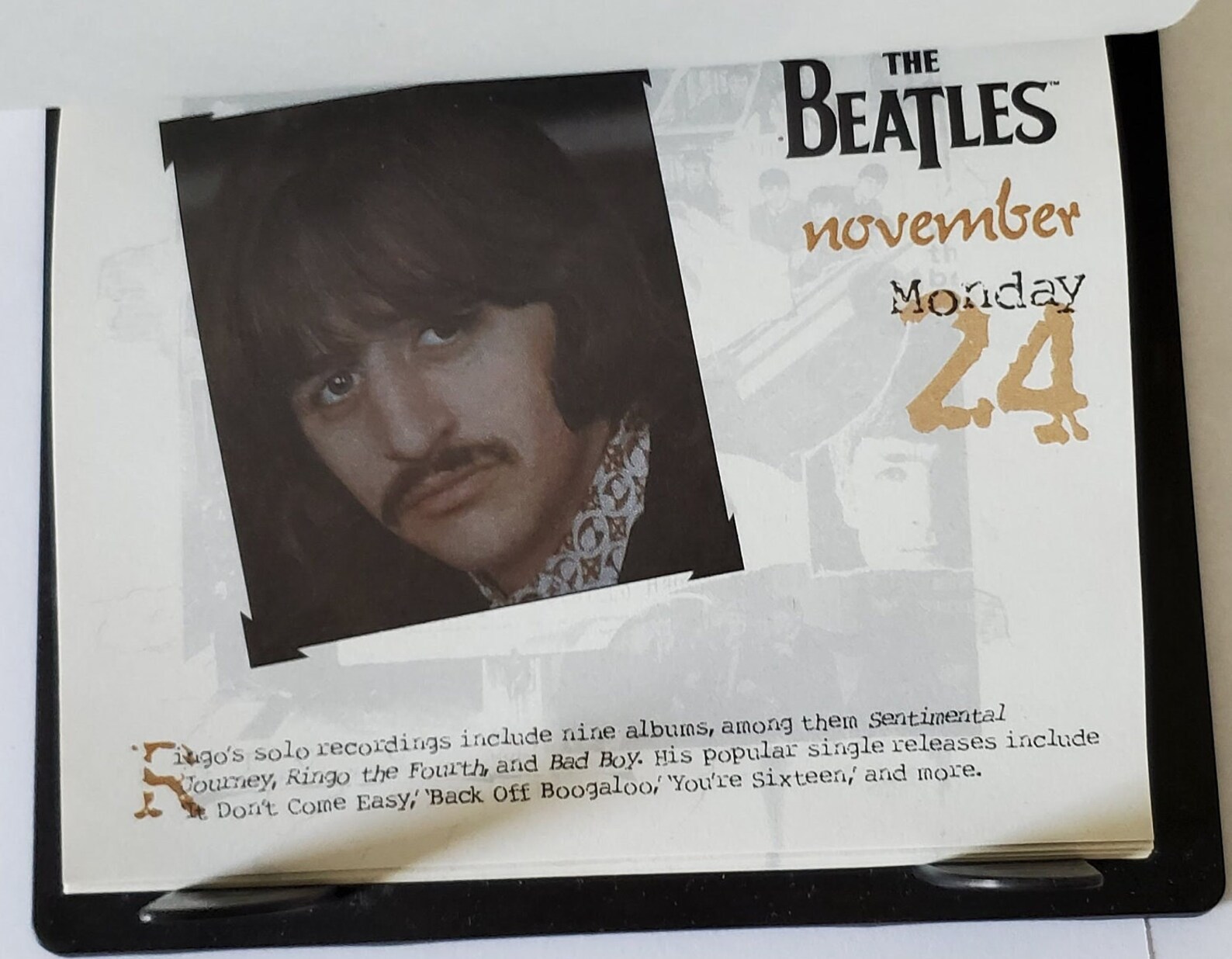 Beatles Official Year-in-box 1997 Daily Desk Calendar Collectible - Etsy