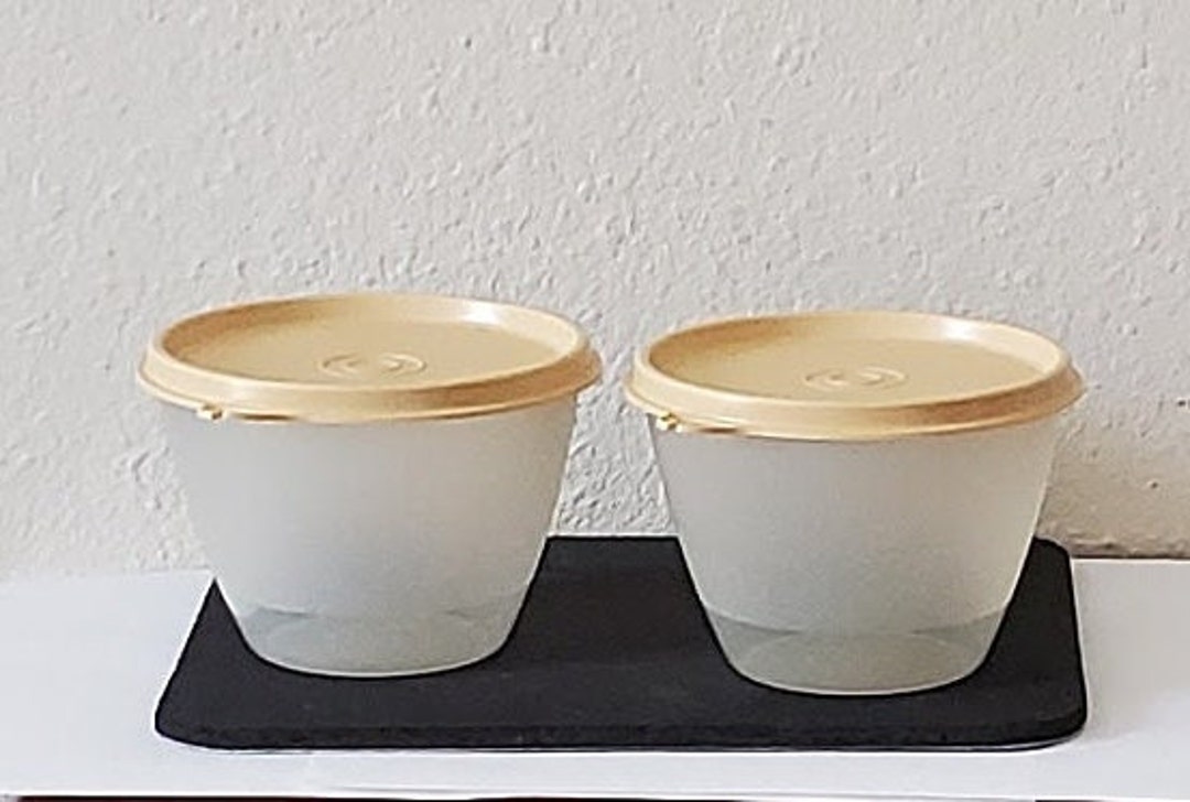 Tupperware Vintage Set of Two Sheer White Refrigerator Bowls 148-30 ...