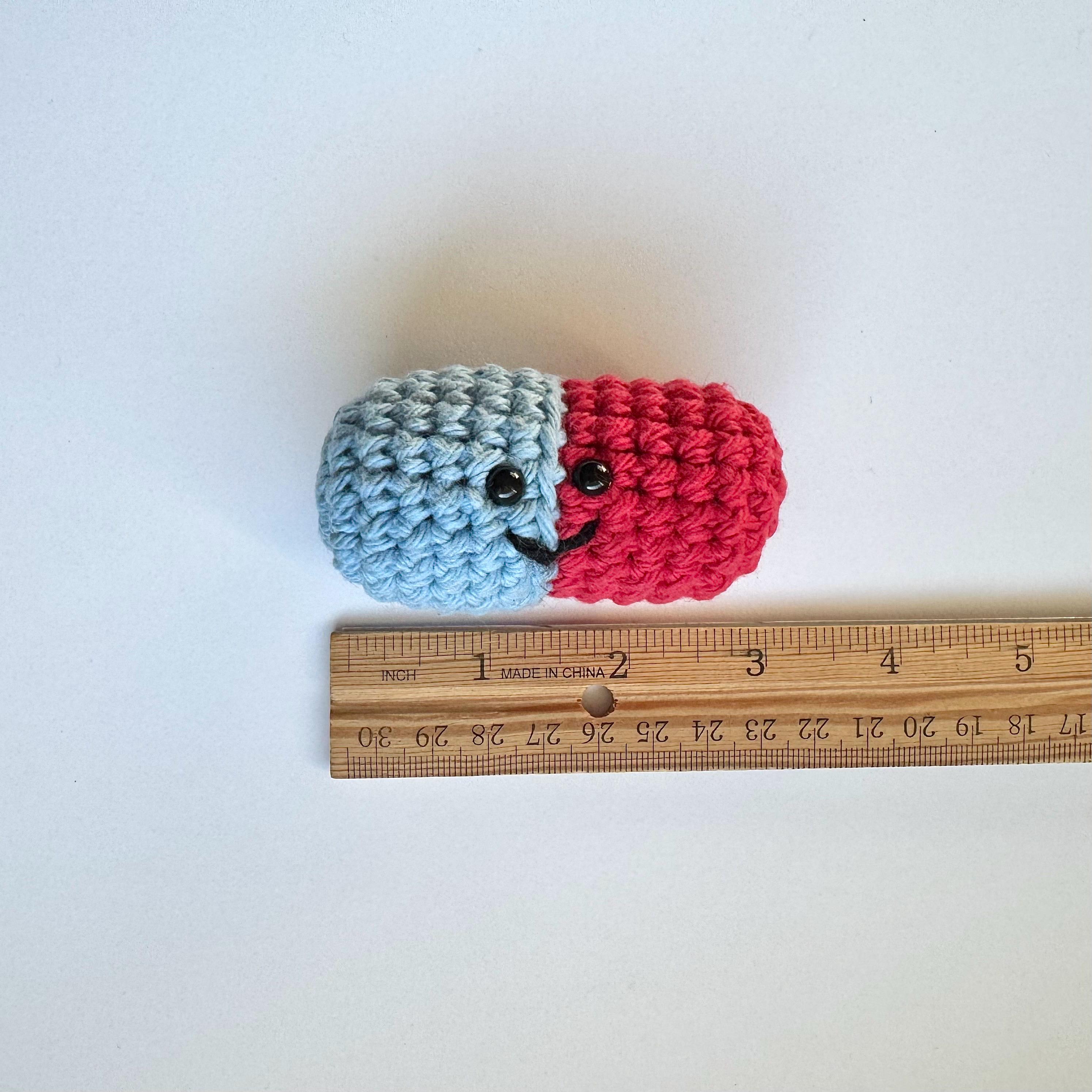 Crochet Chill Pill and Bottle: Emotional Support Amigurumi - Etsy
