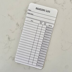Library Card Bookmark, Reading Log Bookmark, Reading List Bookmark ...