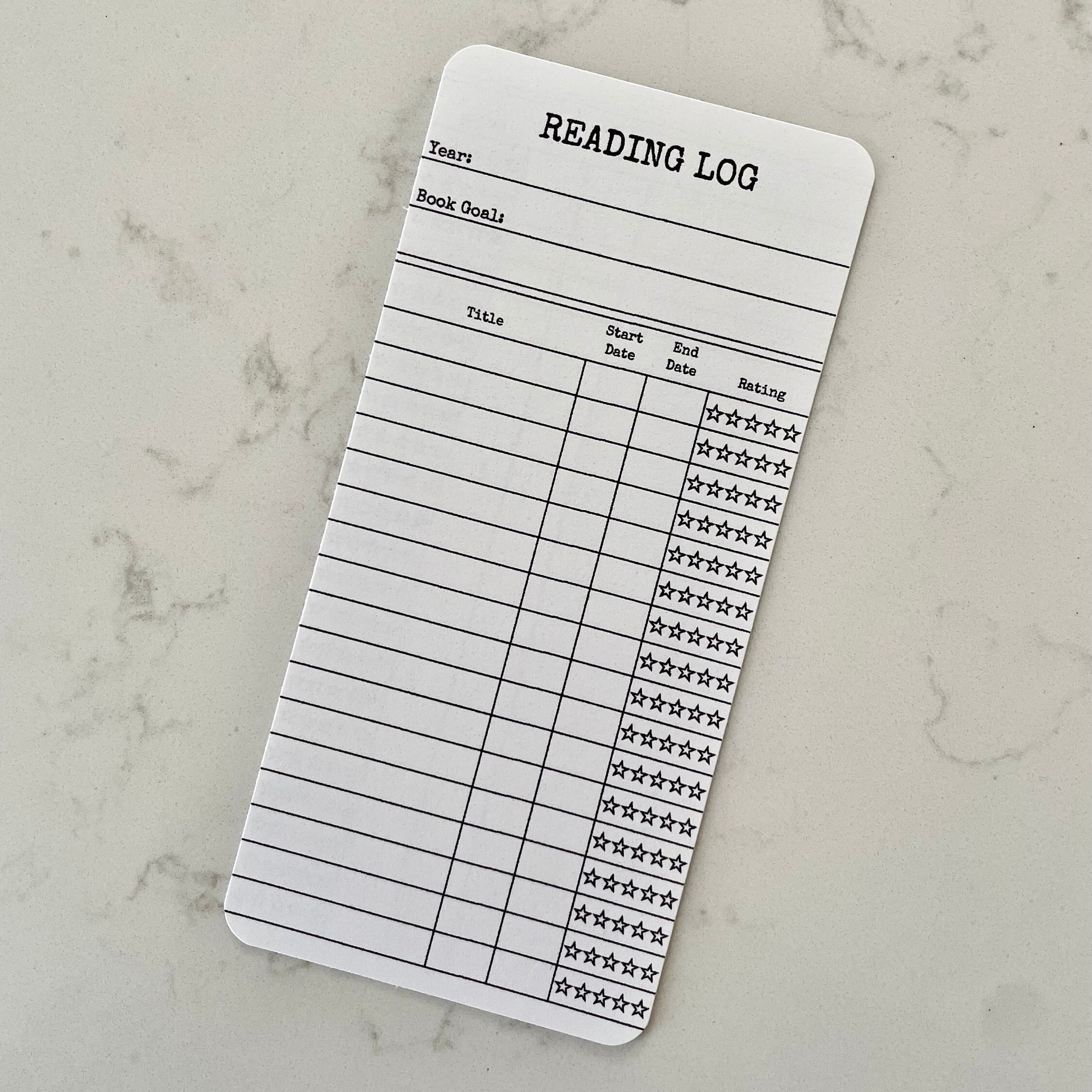 Library Card Bookmark, Reading Log Bookmark, Reading List Bookmark ...