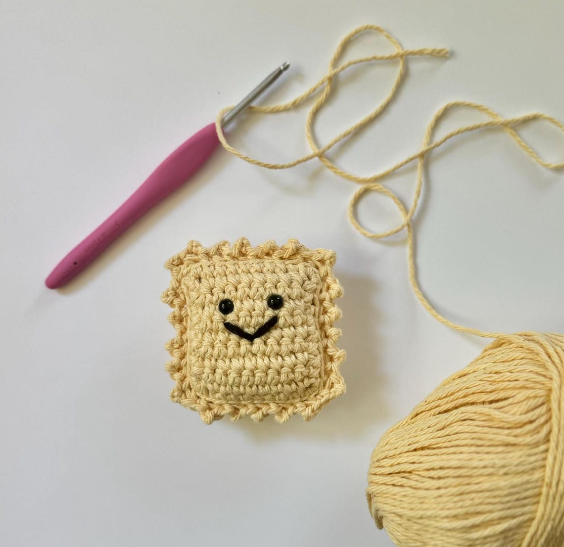 Ravioli Crochet Pattern, PDF PATTERN, Ravioli Amigurumi, Crochet ...