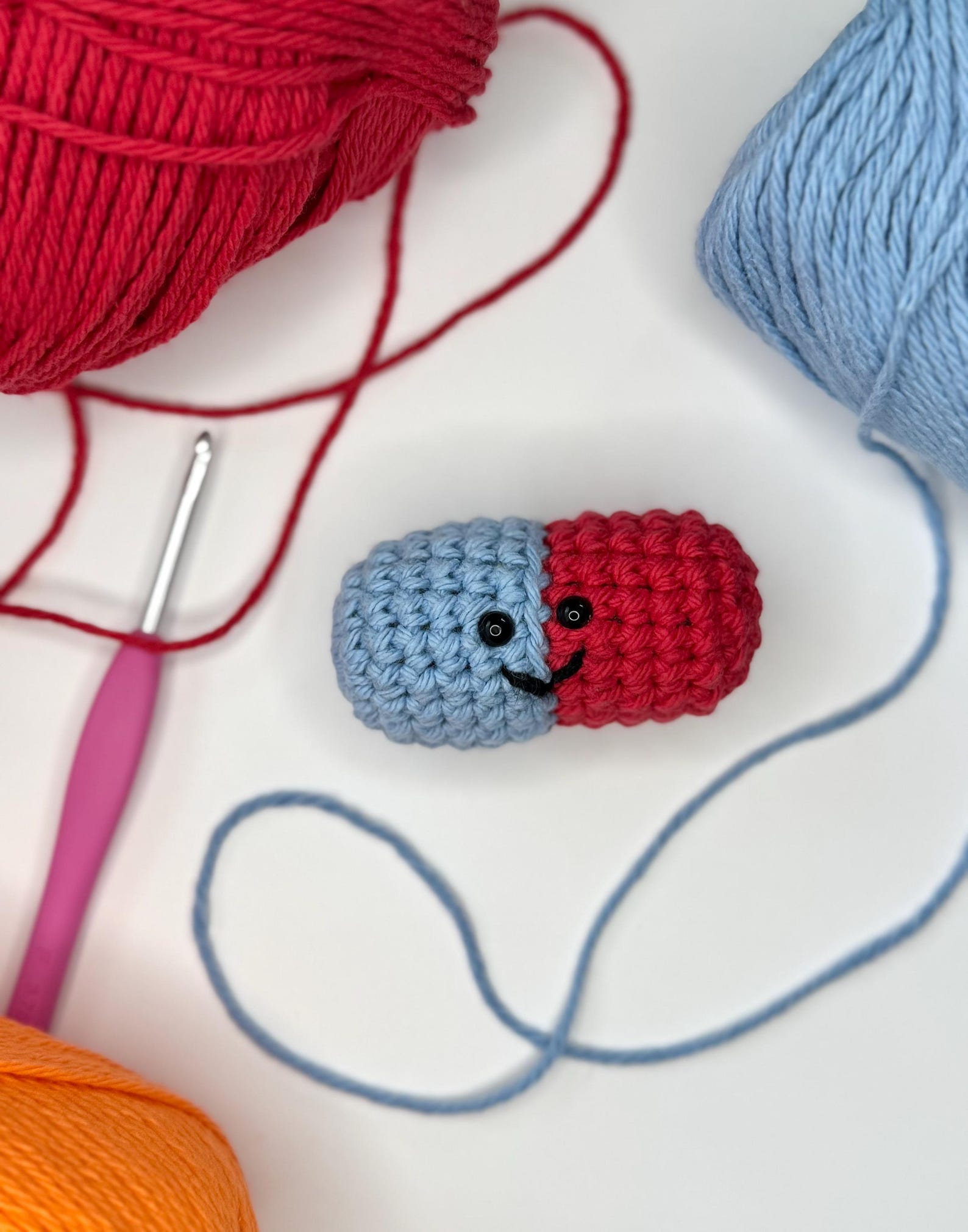 Crochet Chill Pill and Bottle: Emotional Support Amigurumi - Etsy