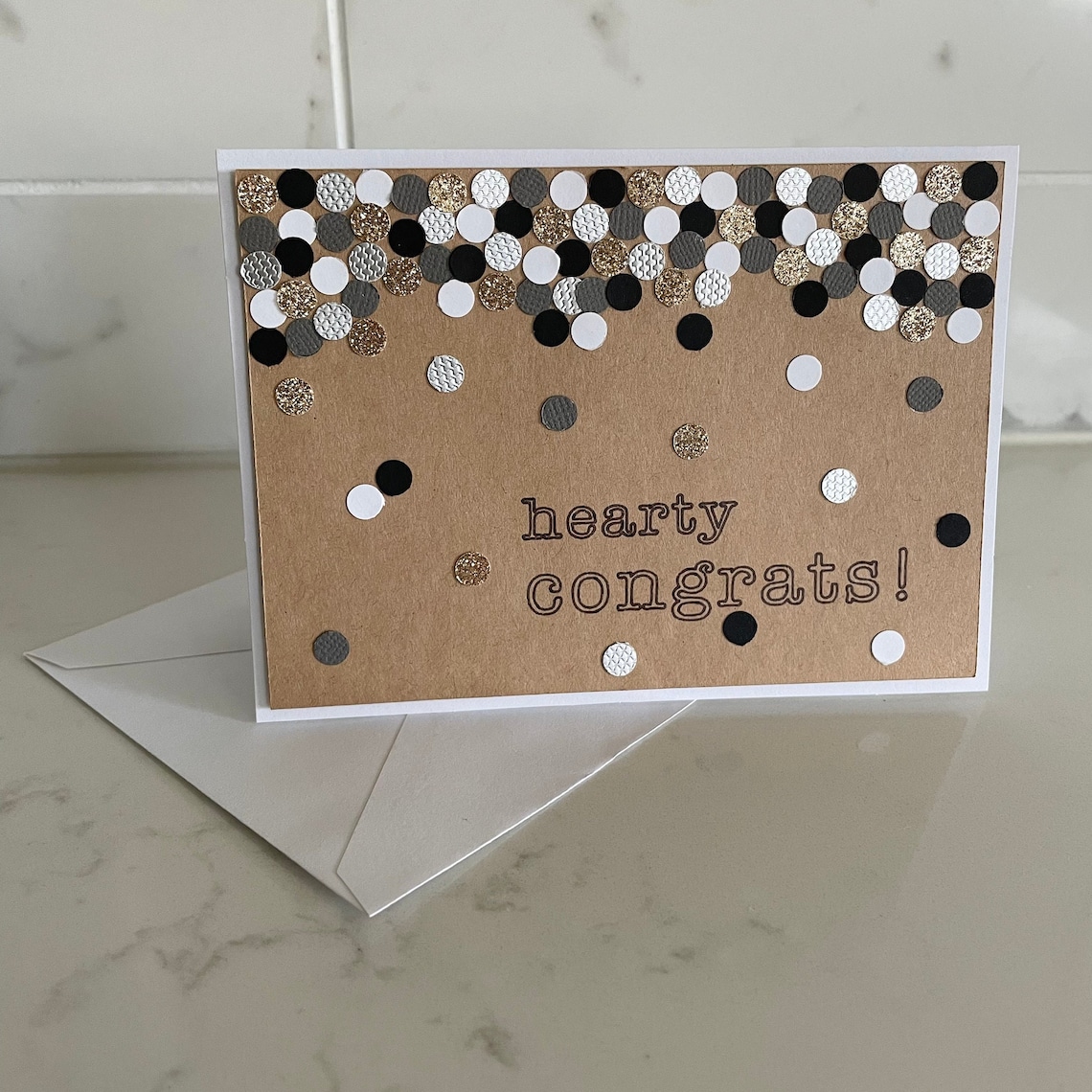 Congrats Greeting Card, Congratulations Card, Congrats, Confetti Card ...