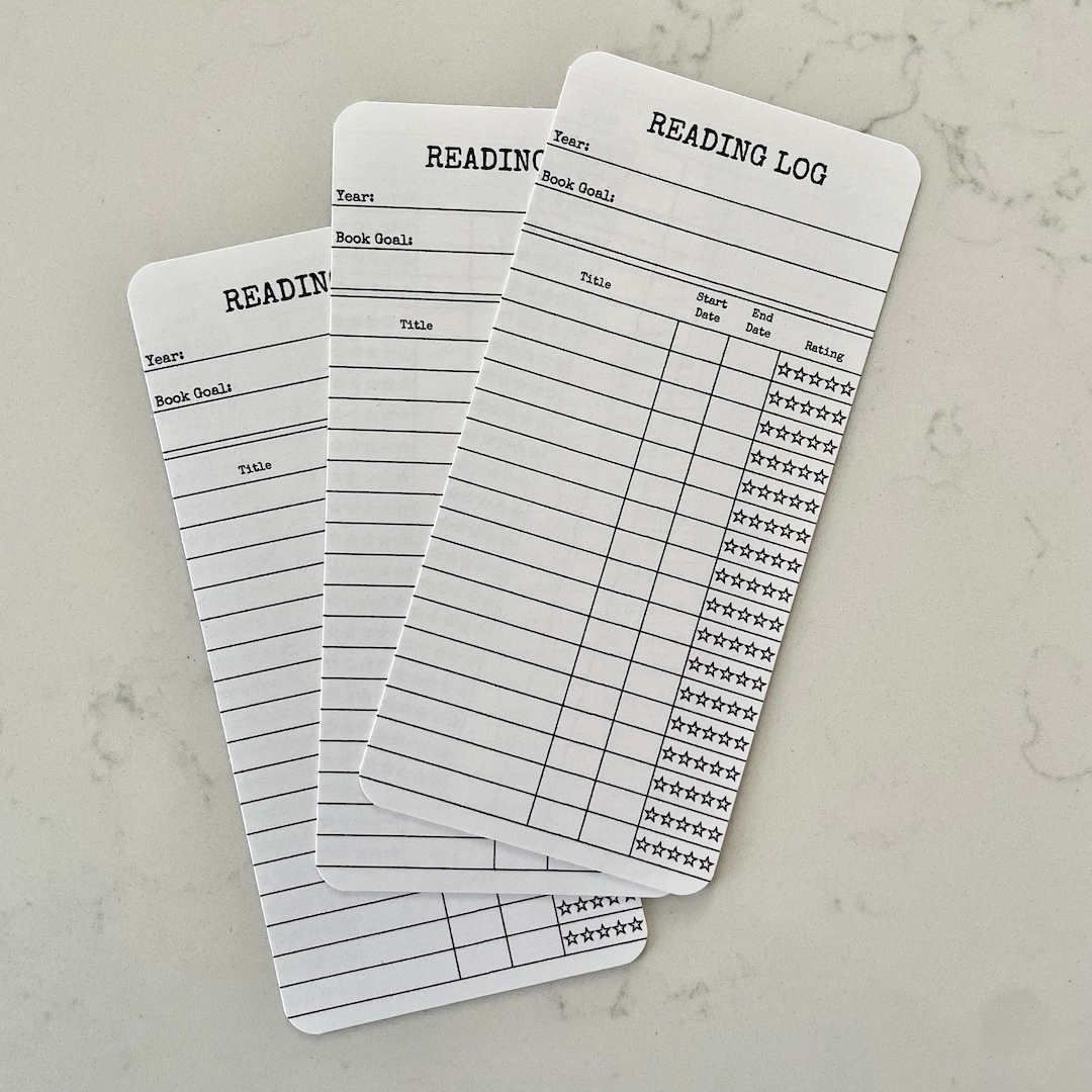 Library Card Bookmark, Reading Log Bookmark, Reading List Bookmark ...