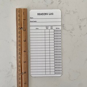 Library Card Bookmark, Reading Log Bookmark, Reading List Bookmark ...