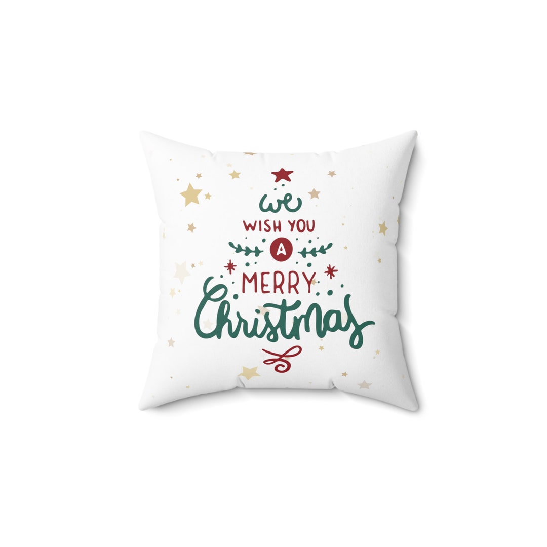 We Wish You a Merry Christmas Pillow - Etsy