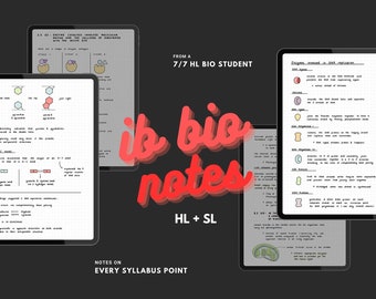 IB HL Bio Unit 8 Notes - Achieved a 7/7 Using These!!! | Notes ...