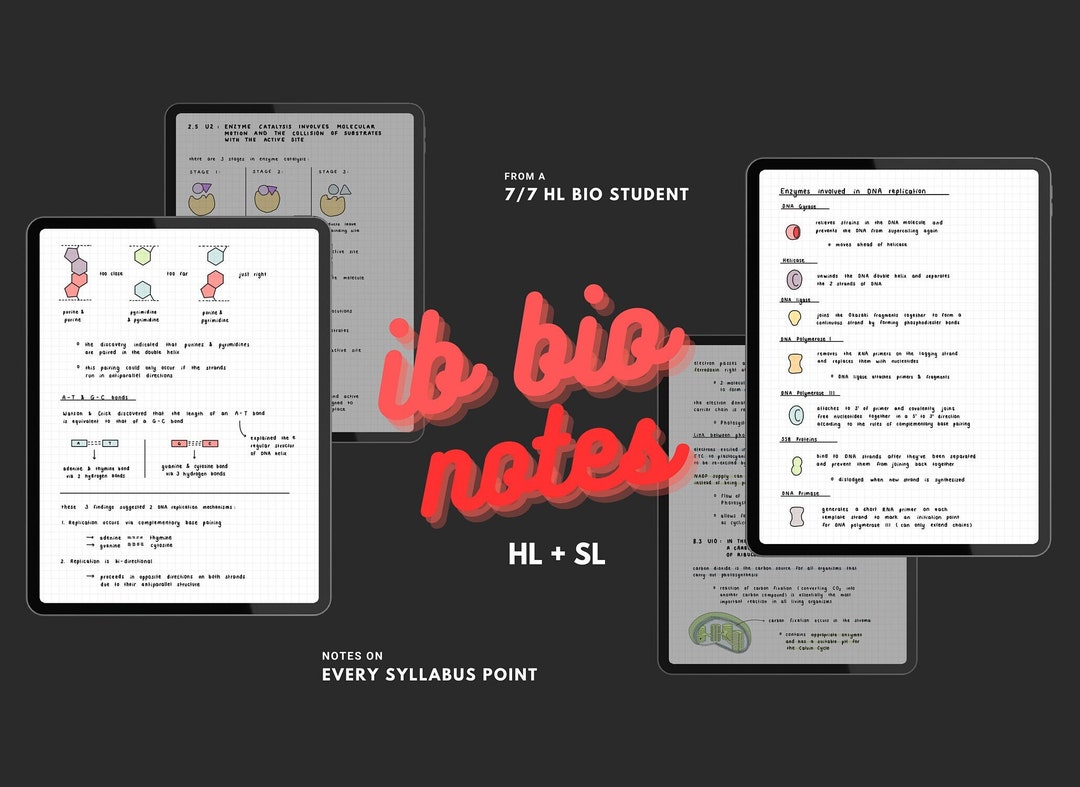 IB HL Bio Unit 5 Notes - Achieved a 7/7 Using These!!! | Notes ...