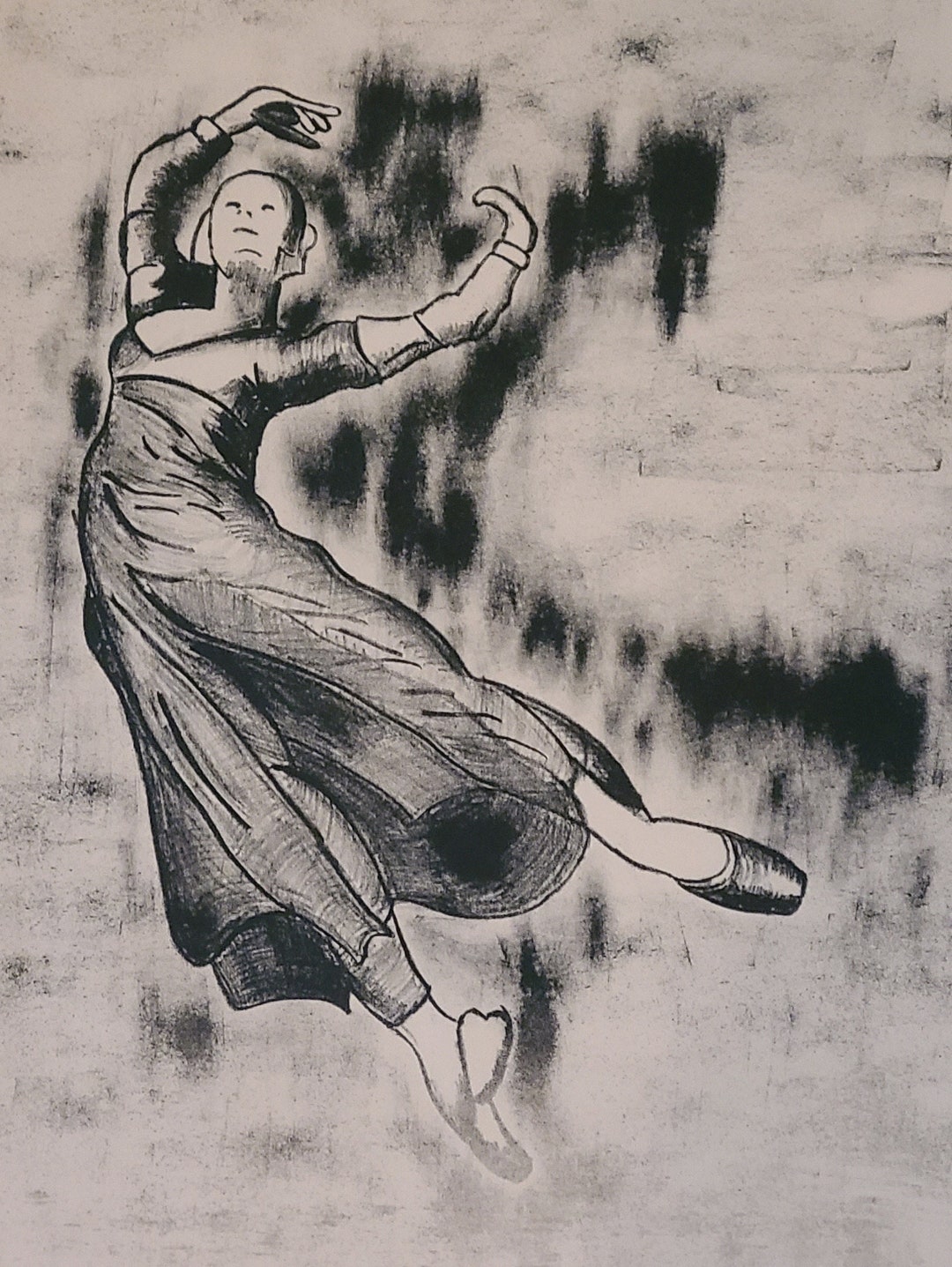 Ballerina - Original Lithograph Print 10"x12.5" - Etsy