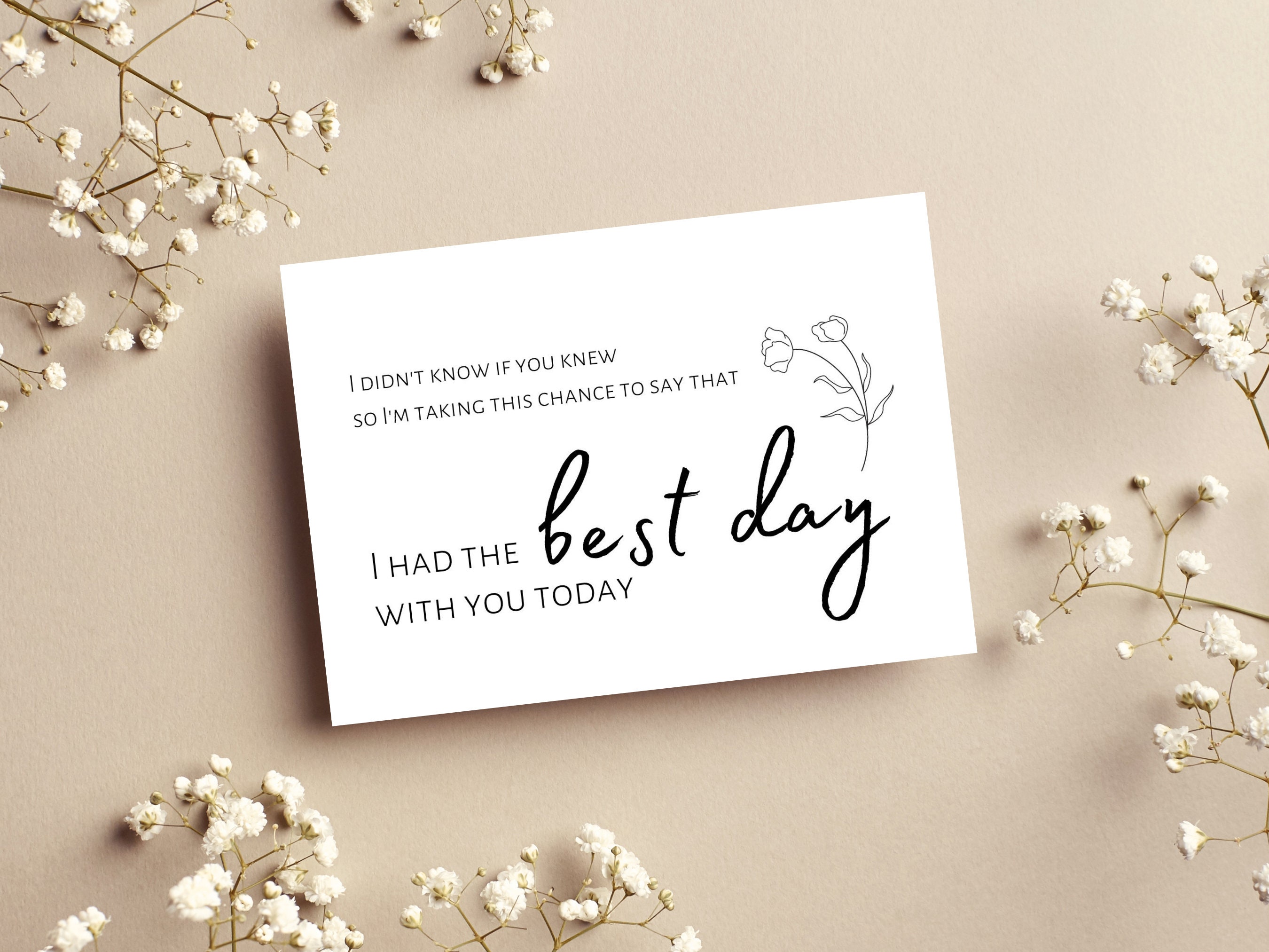 Taylor Swift Greeting Card, I Had the Best Day With You Today, Instant ...