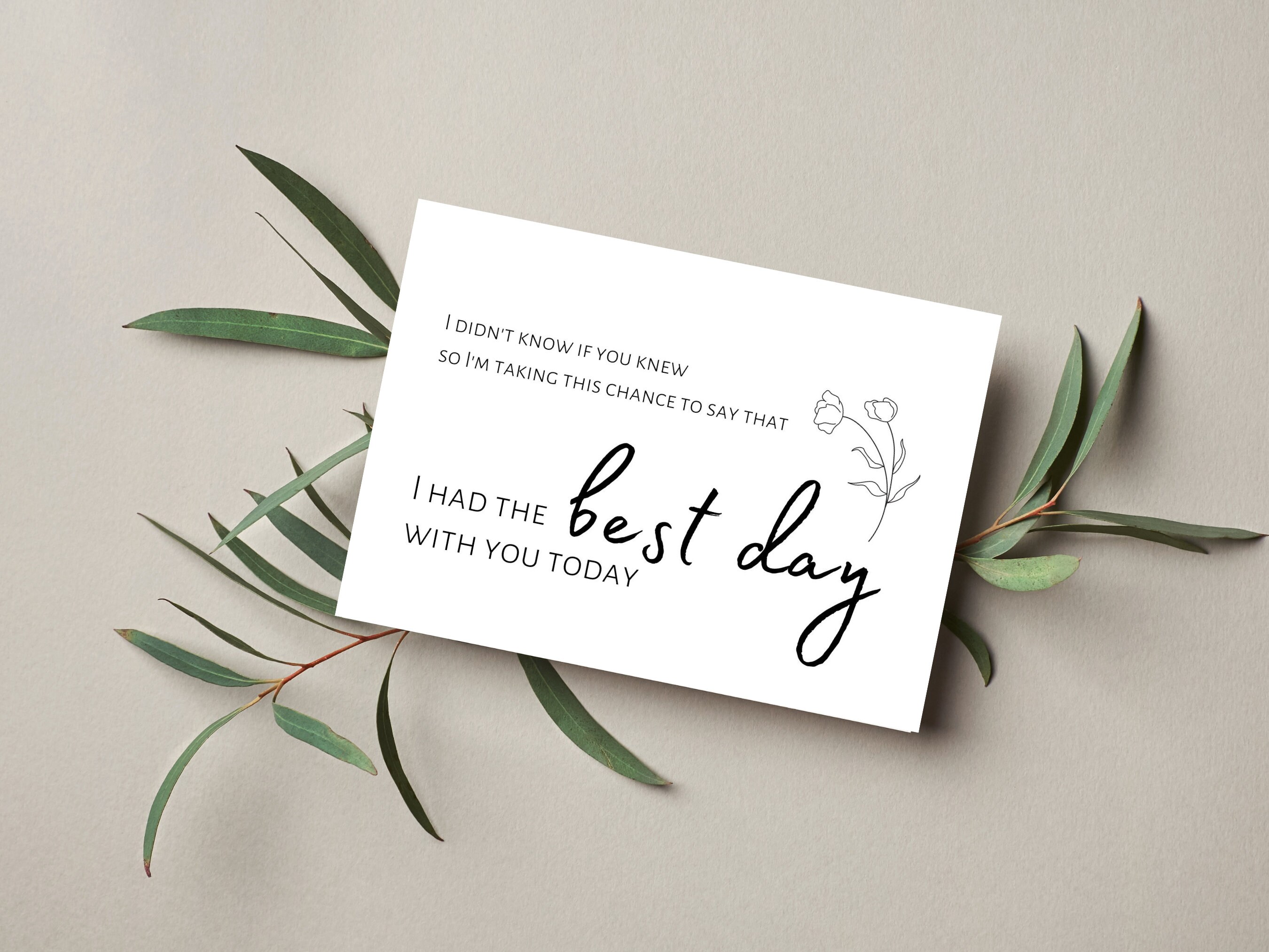 Taylor Swift Greeting Card, I Had the Best Day With You Today, Instant ...