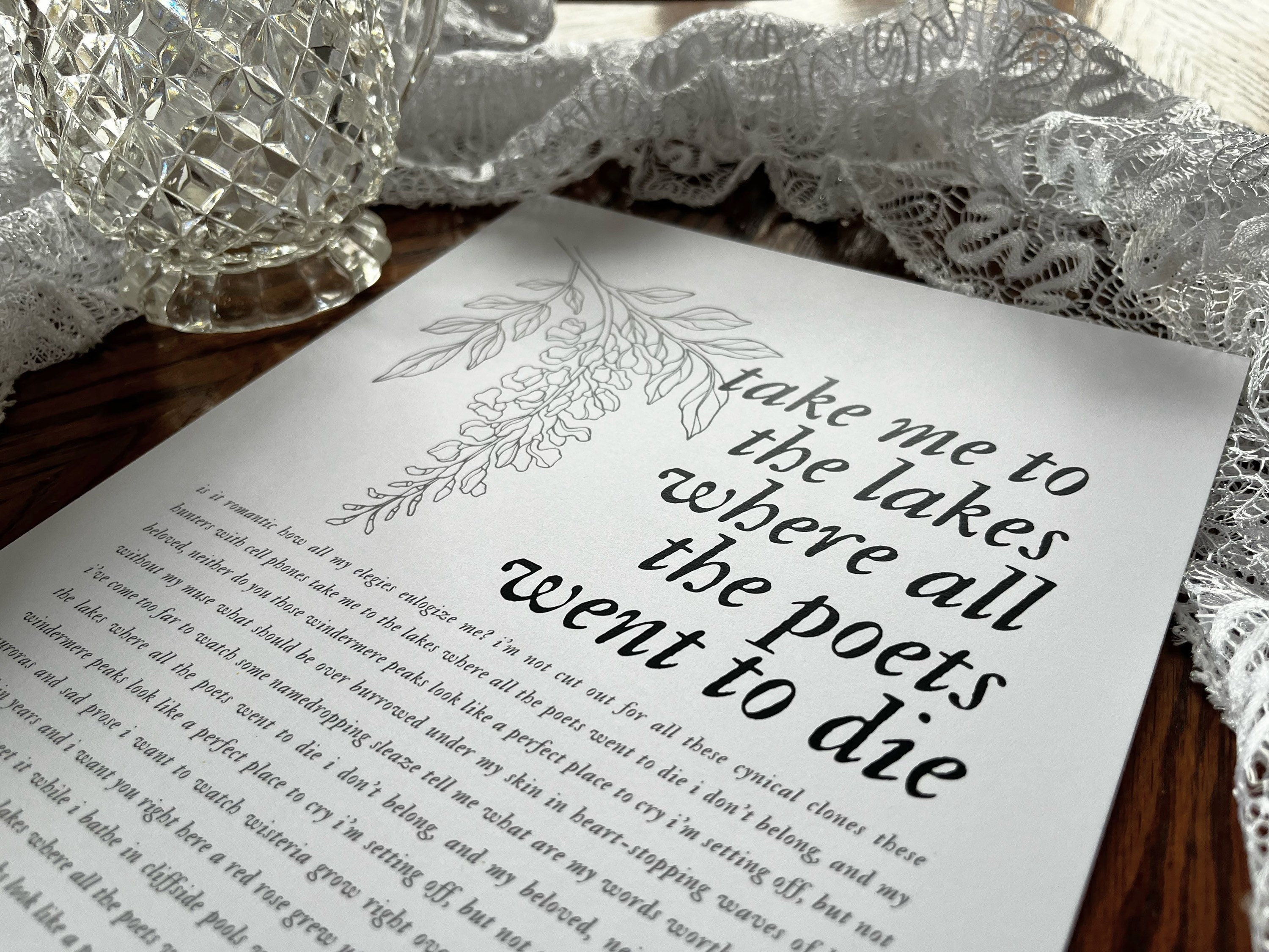 The Lakes Taylor Swift Lyric Poster Evermore Album Art - Etsy