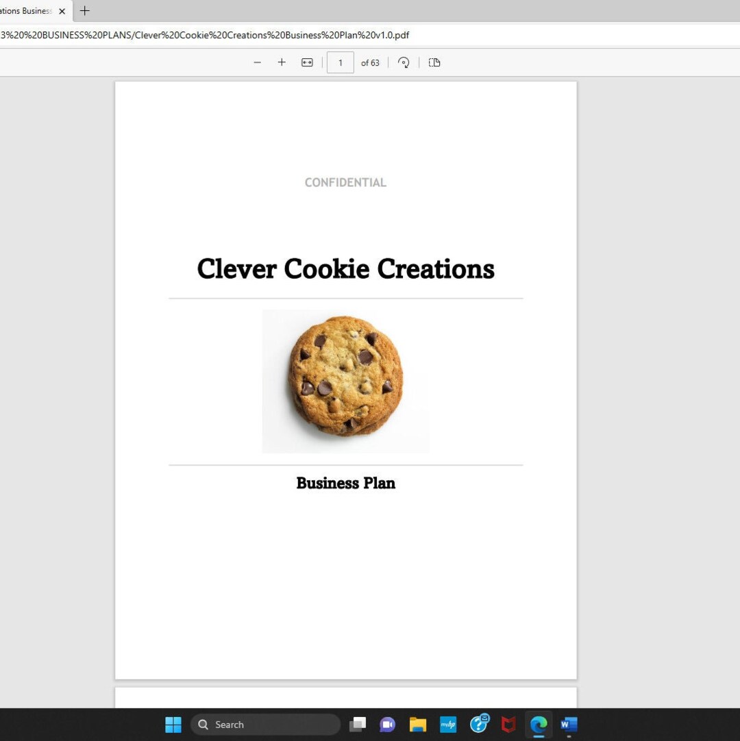 Full Home Bakery Cookie Business Plan - Etsy