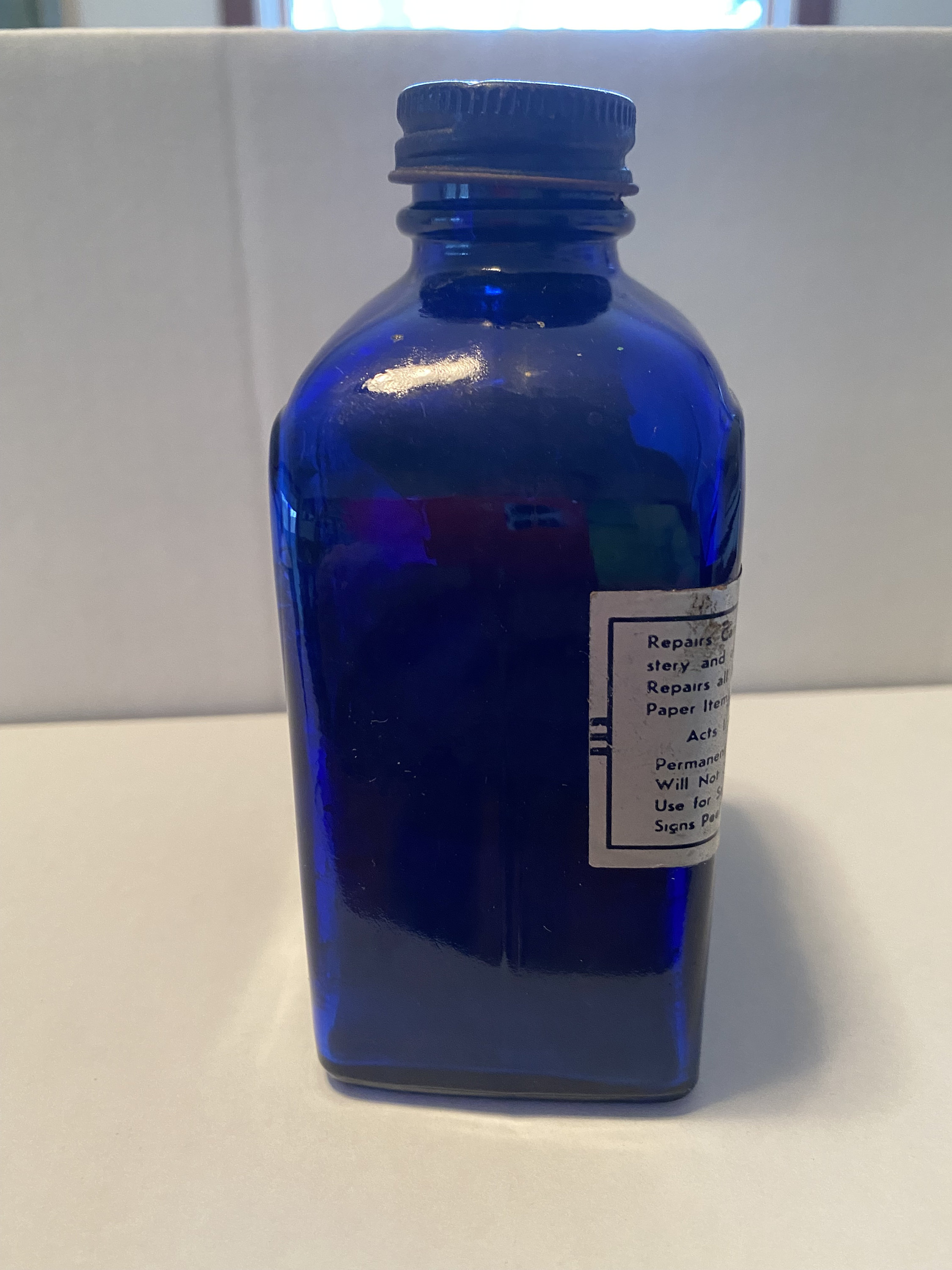 Vintage Cobalt Blue Liquid Threads Paste Electric Mfg Corp Pittsburg PA ...