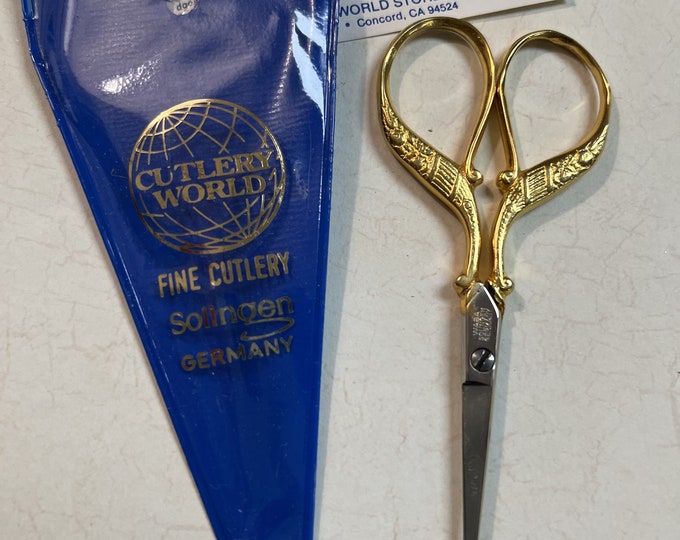 Solingen Germany Cutlery World Fine Cutlery Gold-handled Scissors for ...