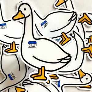 Silly Goose Matte Vinyl Sticker Funny Stickers Waterbottle Sticker ...