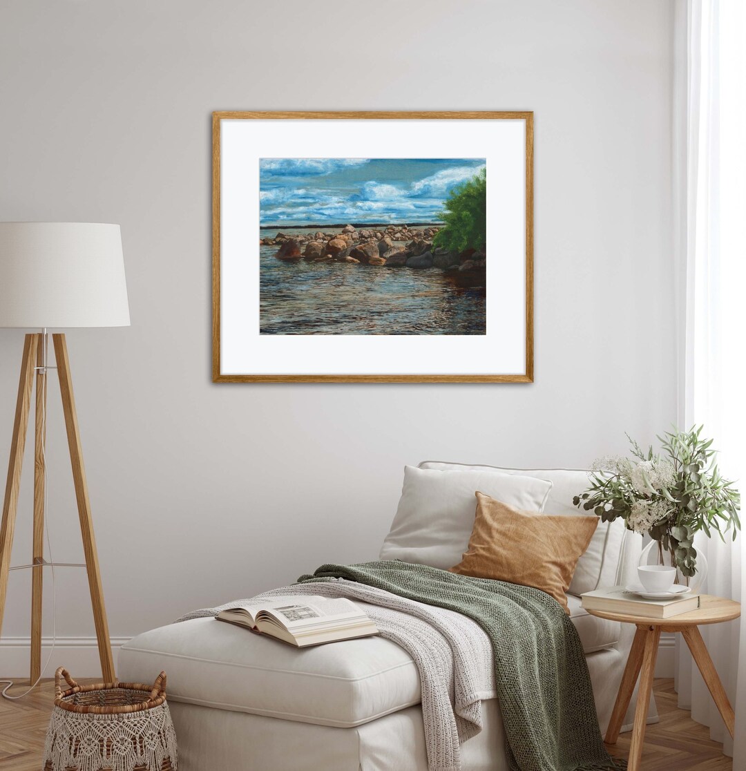 Stony Point Pyrography and Watercolor Painting by J.C. Prins | Fine Art ...