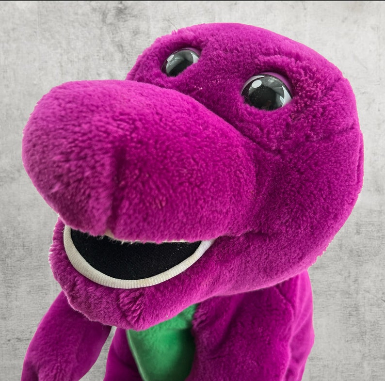 BARNEY Vintage Talking Plush Doll 1997 90s Childrens Tv Toy Actimates ...