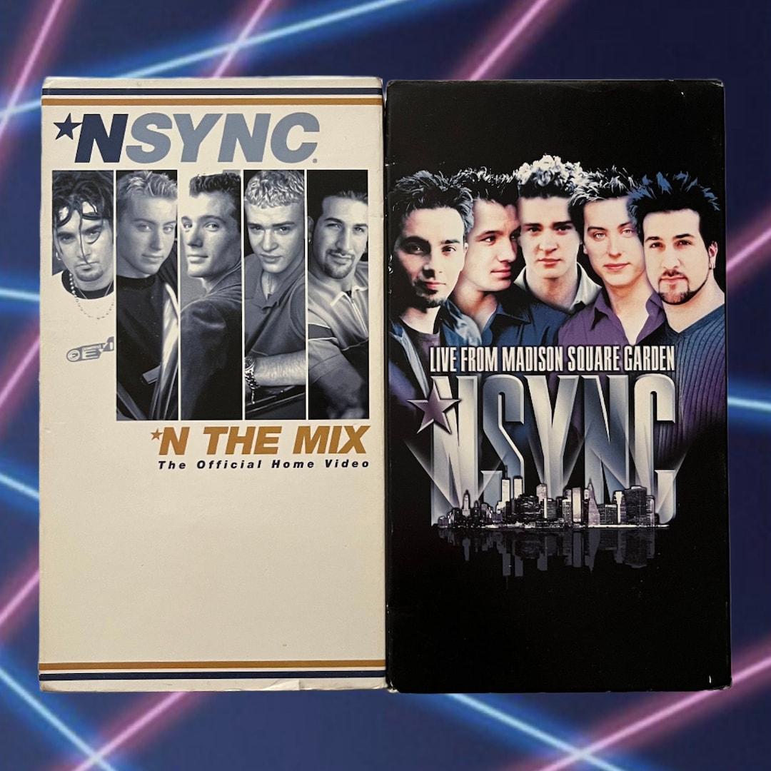 NSYNC VHS Tapes N the Mix and Live at Madison Square Gardens 90s Boy ...