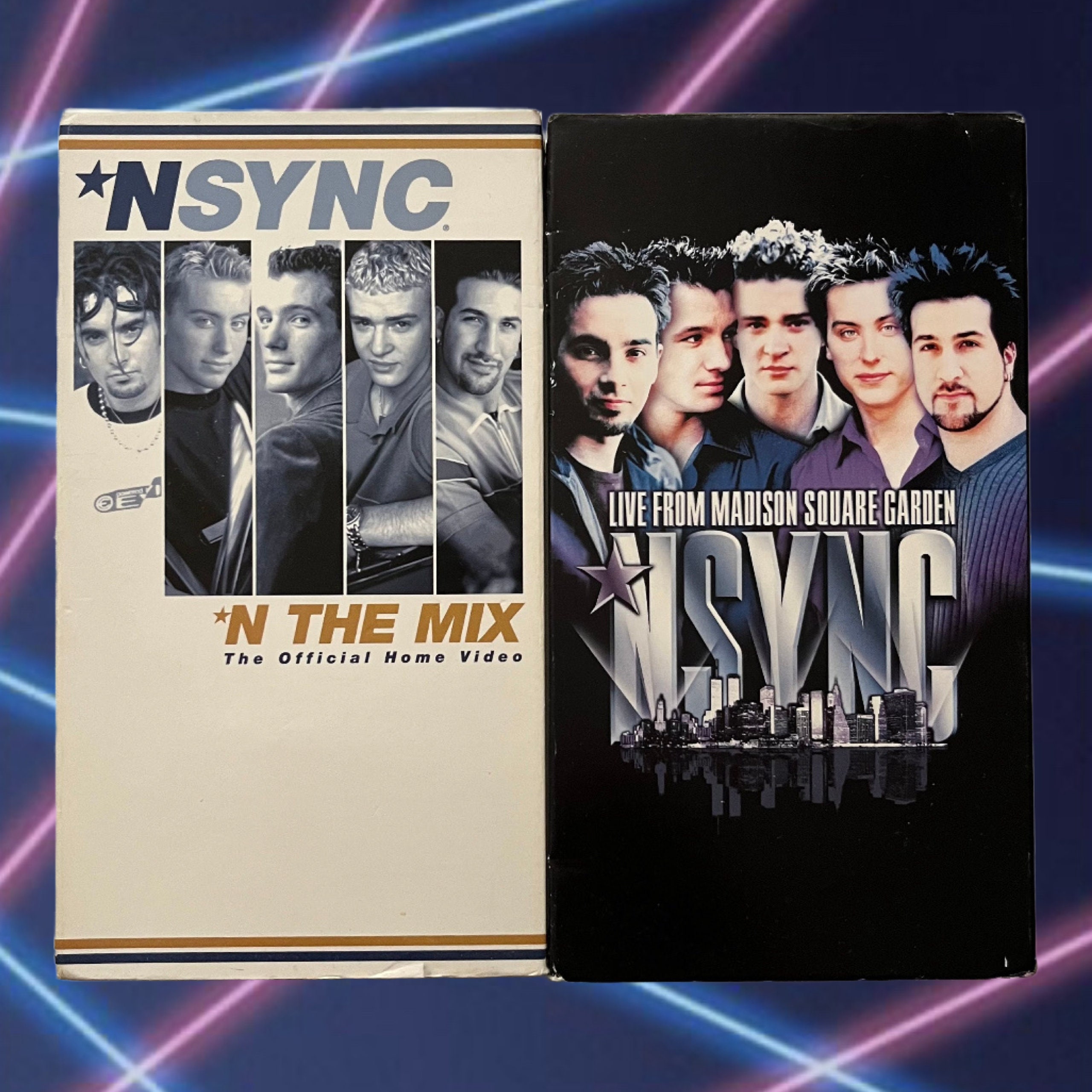 NSYNC VHS Tapes N the Mix and Live at Madison Square Gardens 90s Boy ...