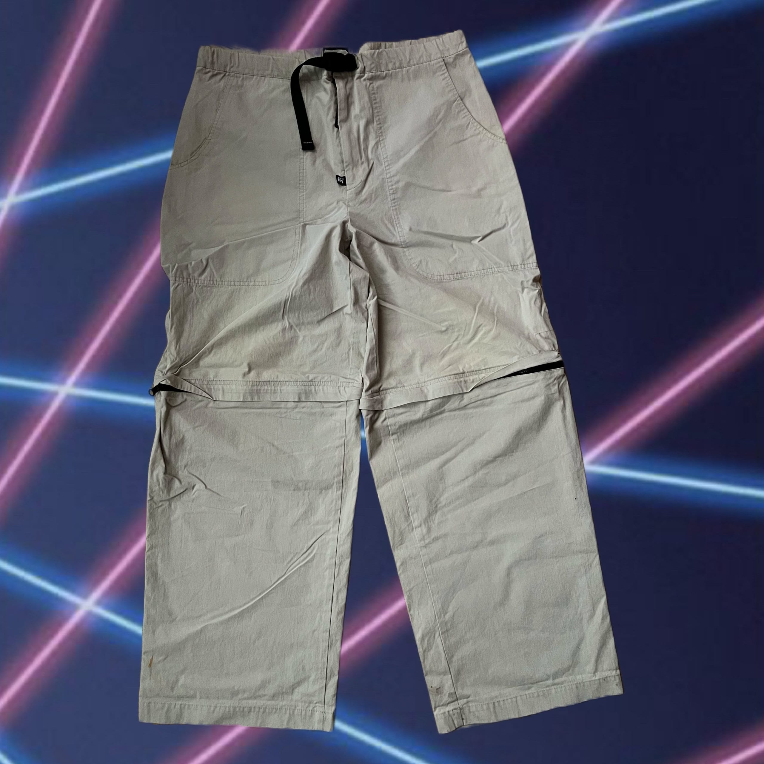 MODROBES Beige Zip off Shorts Pants Buckle Belt 2000s Y2k - Etsy