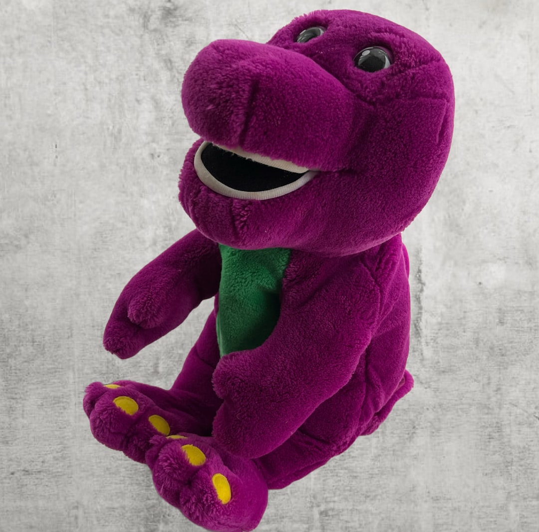 BARNEY Vintage Talking Plush Doll 1997 90s Childrens Tv Toy Actimates ...