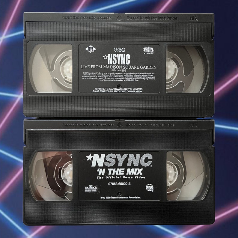 NSYNC VHS Tapes N the Mix and Live at Madison Square Gardens 90s Boy ...