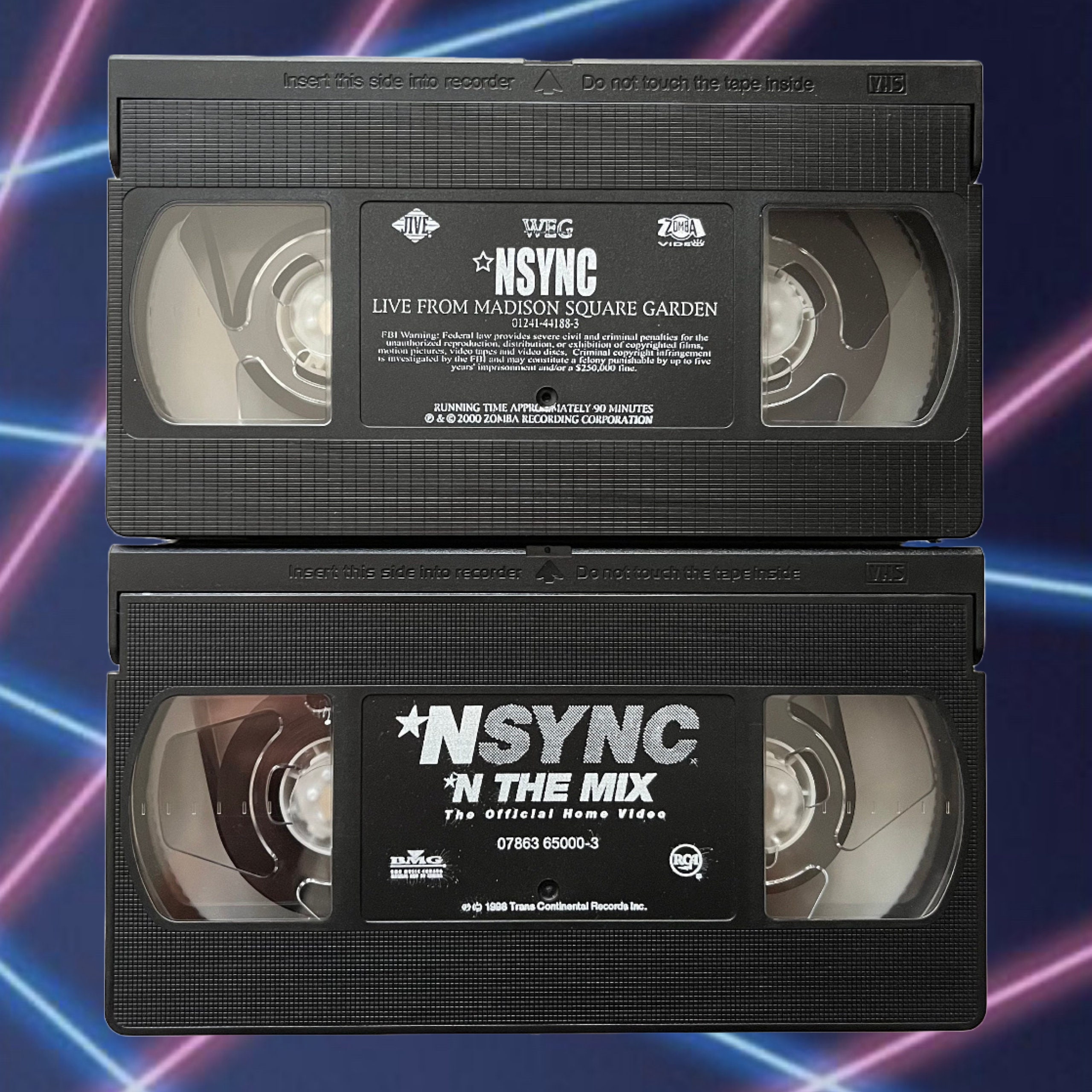 NSYNC VHS Tapes N the Mix and Live at Madison Square Gardens 90s Boy ...