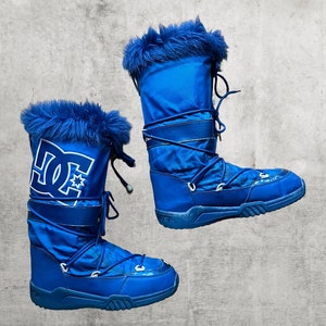 DC SHOES Chalet Snow Boots Women's RARE 8-9.5 Apres Ski Snowboard Fur ...