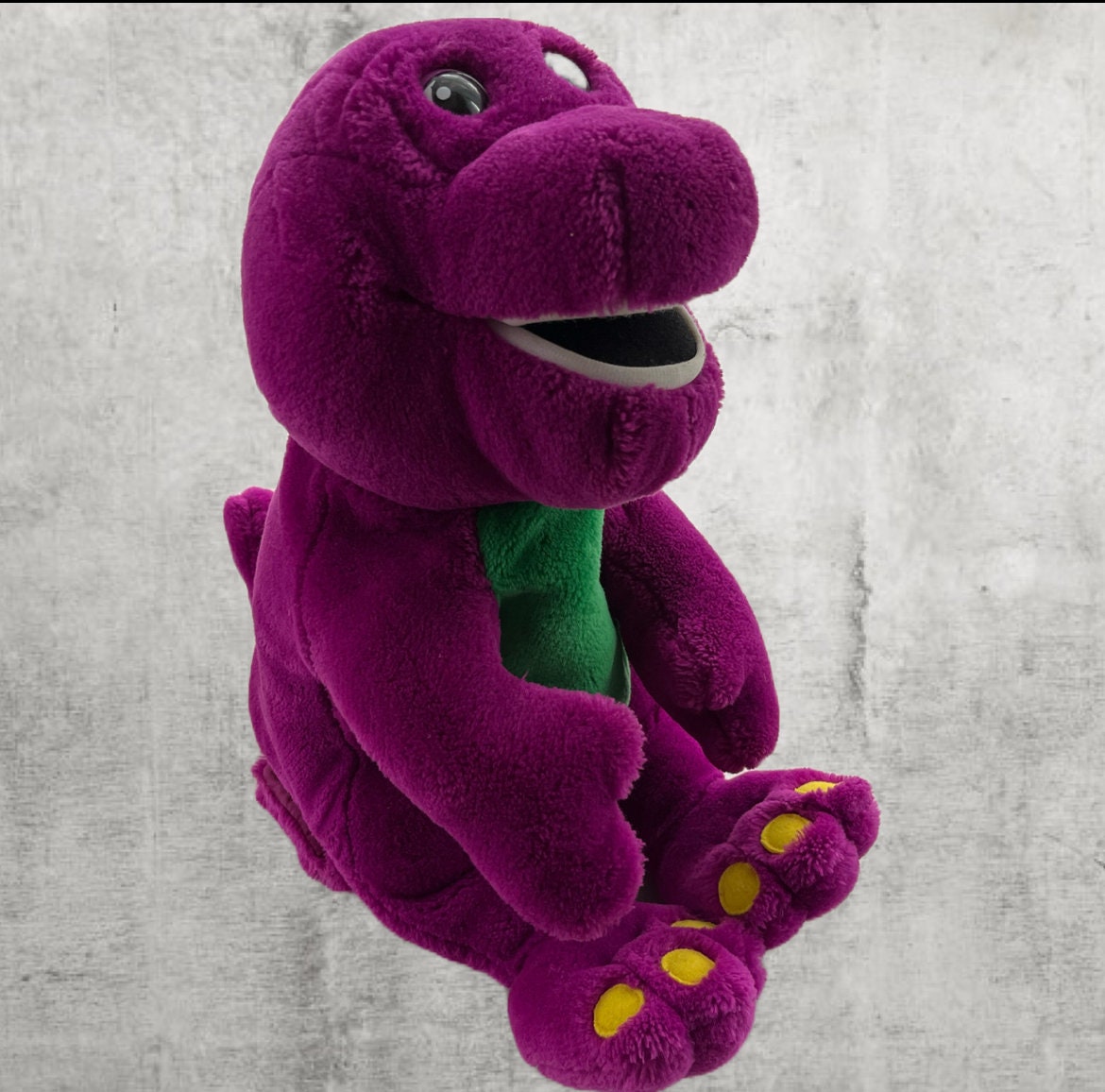 BARNEY Vintage Talking Plush Doll 1997 90s Childrens Tv Toy Actimates ...