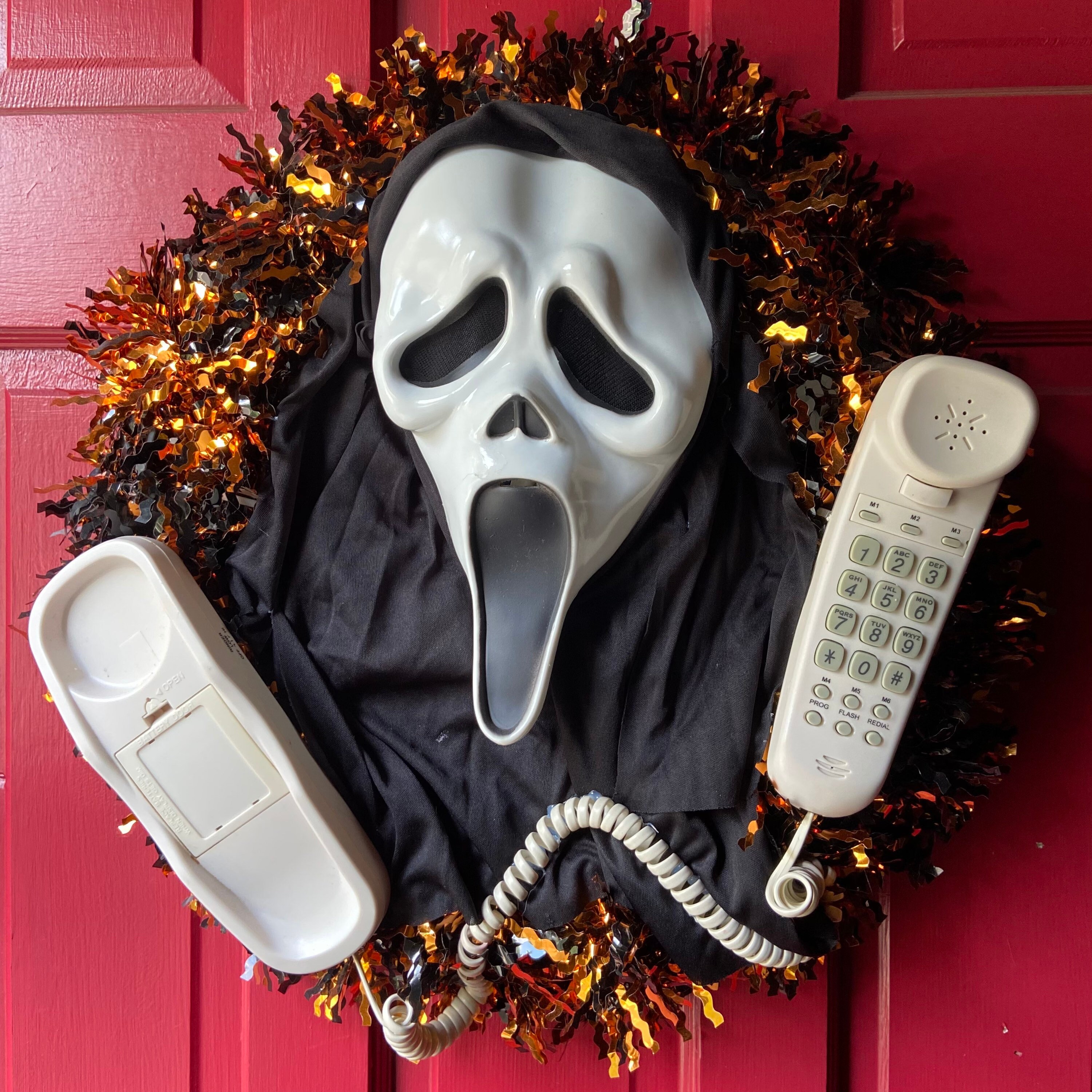 Scream Ghostface Horror Decor Door Wreath Halloween - Etsy