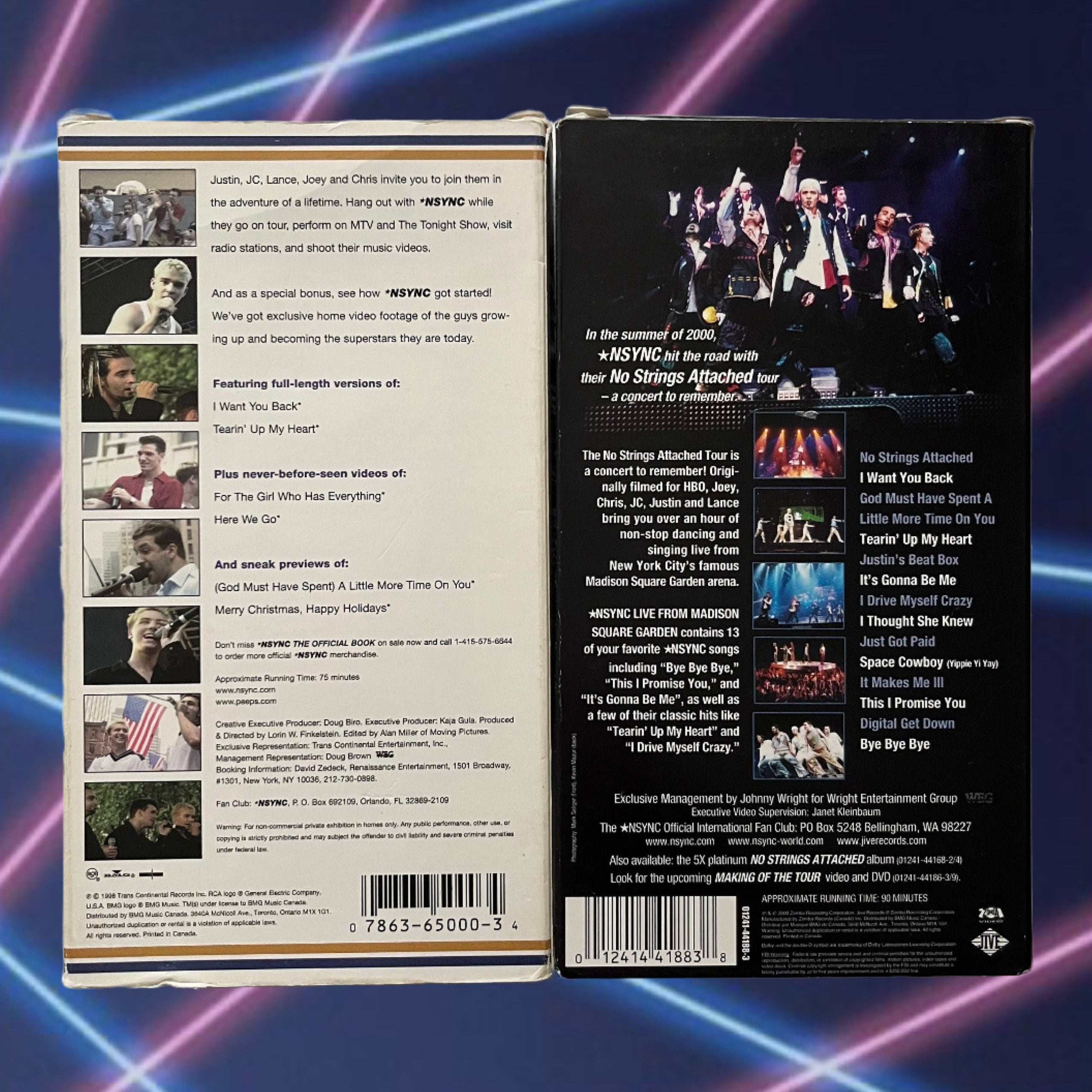 NSYNC VHS Tapes N the Mix and Live at Madison Square Gardens 90s Boy ...